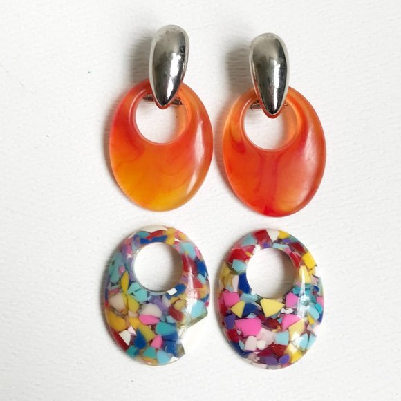 Jewelry | Vintage Interchangeable Plastic Acrylic Multicolor Door ...